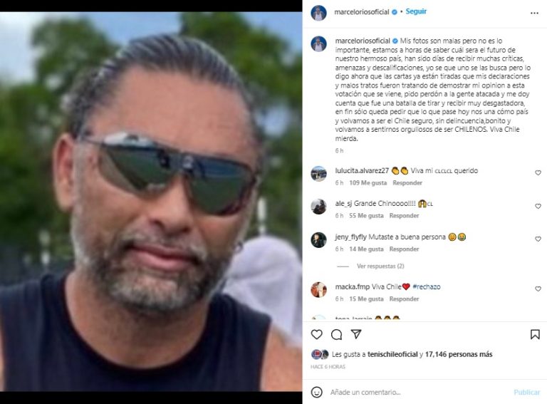 Chino Ríos y su mensaje durante el Plebiscito Nacional: "Pido perdón a ...