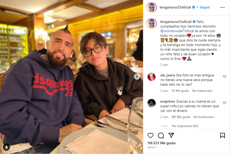 "Una super madre": Arturo Vidal se llena de comentarios sobre Marité ...