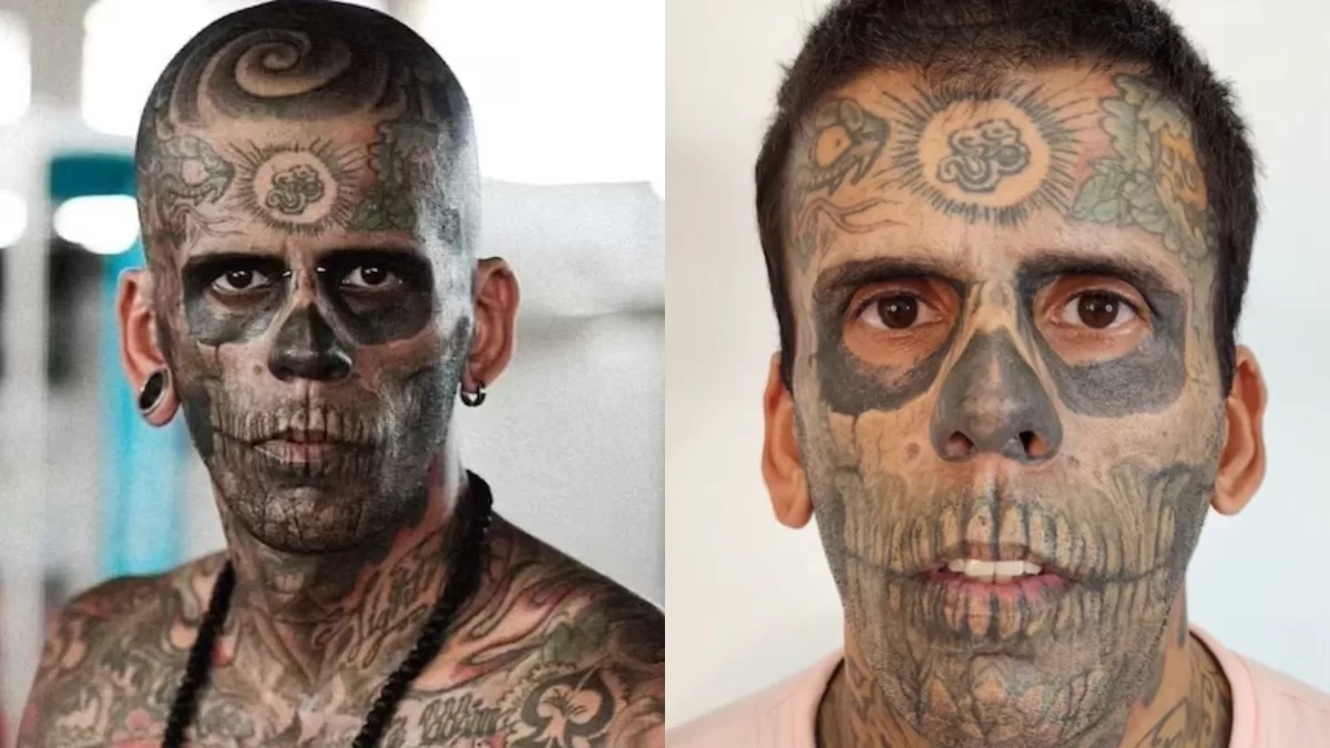Era uno de los hombres con la cara más tatuada en el mundo, conoció a ...